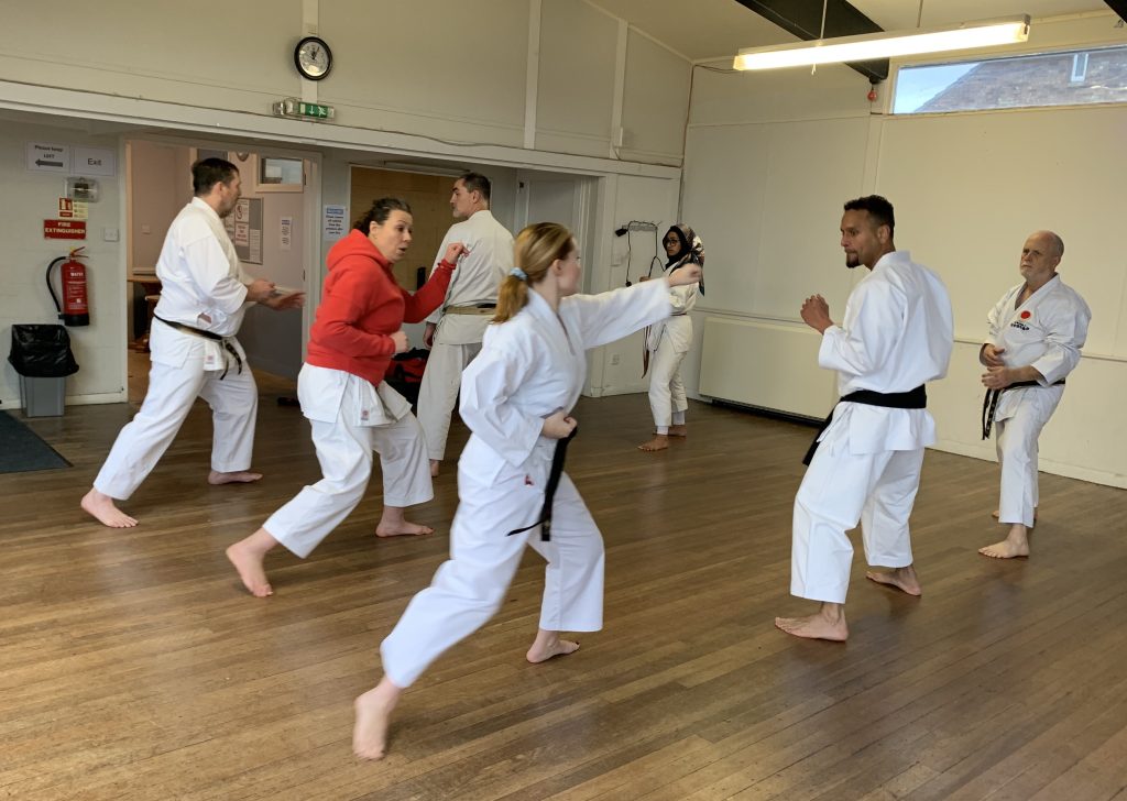 Inter-club senior grade karate training - Harpenden JKA